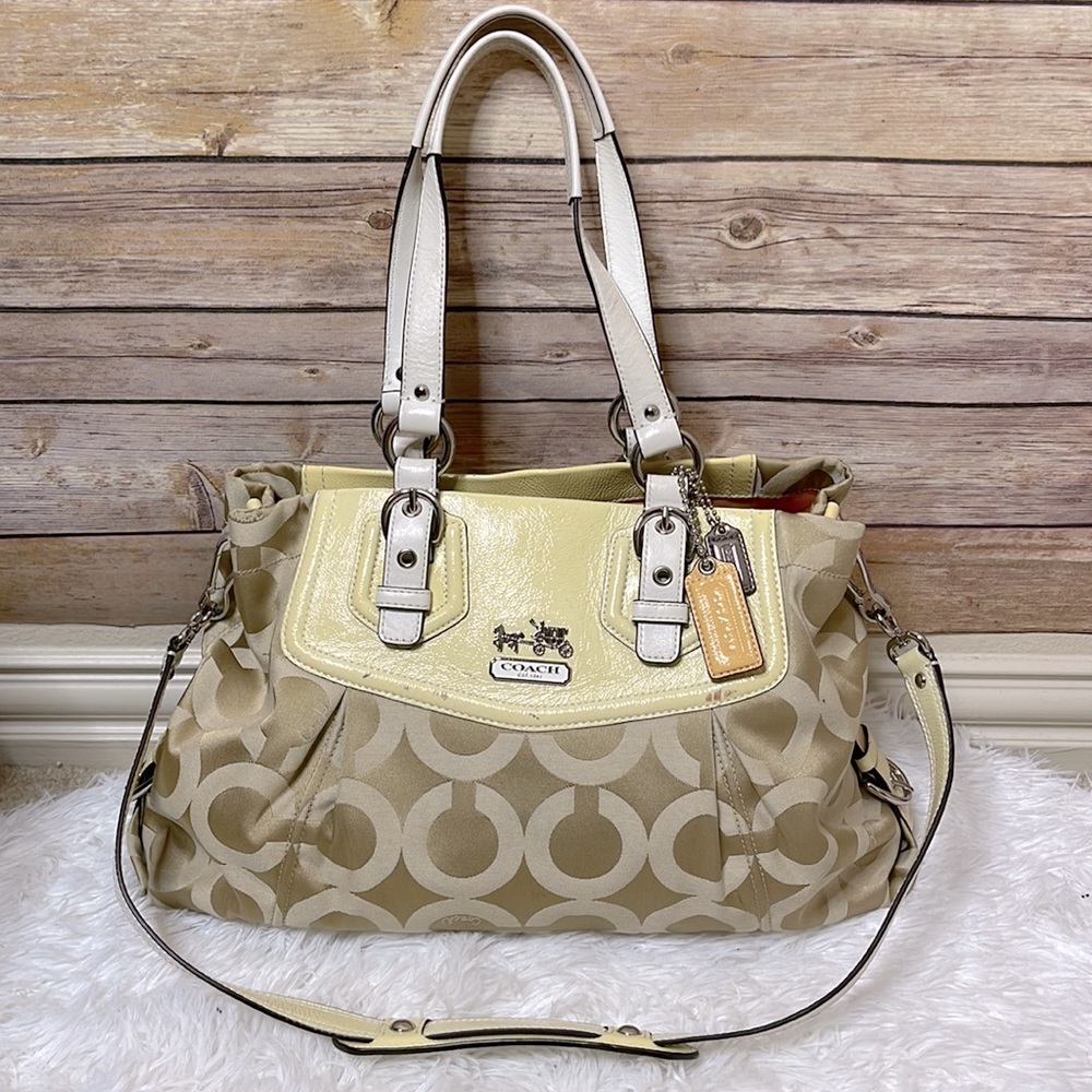 Coach Madison Op Art Sateen Carryall - Gem